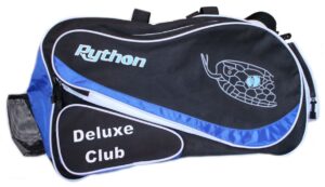 python deluxe "club" racquetball bag (black/blue)