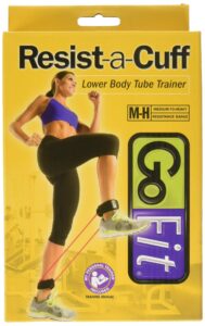 gofit resist-a-cuff - adjustable ankle cuffs, green, light to medium, gf-cuff-l-m