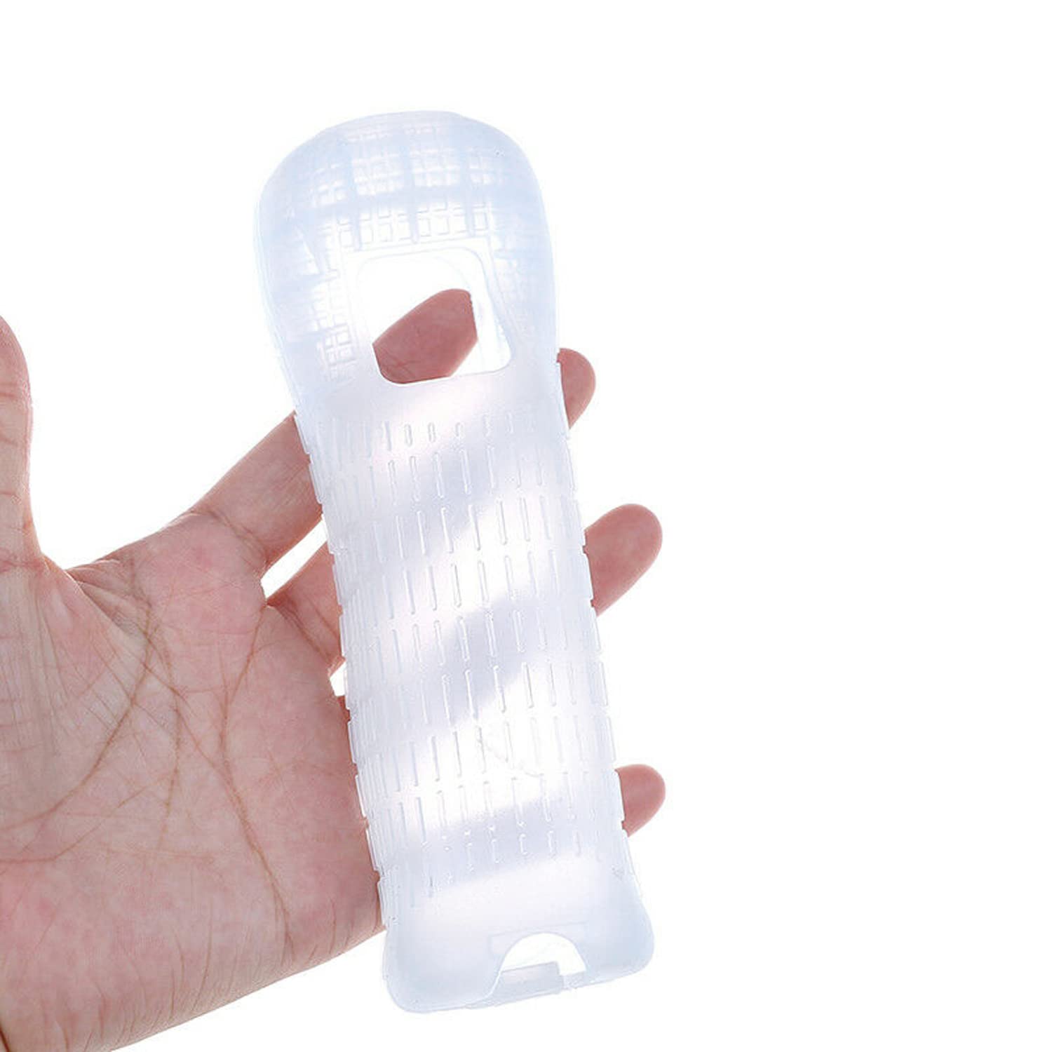 Jadebones 2X White Silicone Skin Case Cover with Wrist Strap for Wii Remote Controller