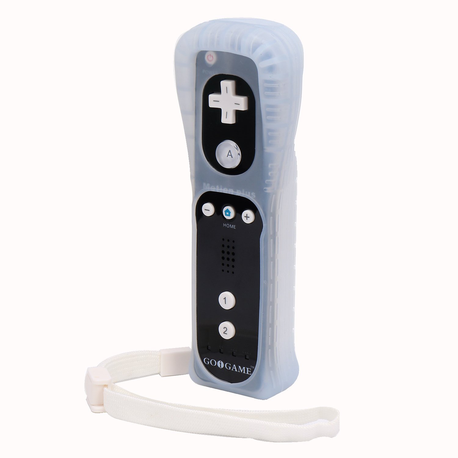 Jadebones 2X White Silicone Skin Case Cover with Wrist Strap for Wii Remote Controller