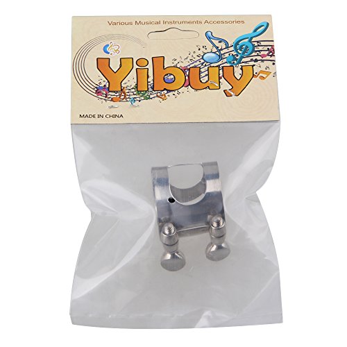 Yibuy Clarinet Ligature Silver Clarinet Mouthpiece Ligature with Adjustable Screws