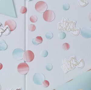 ginger ray, gold, pick and mix happy birthday foiled & ombre table party confetti