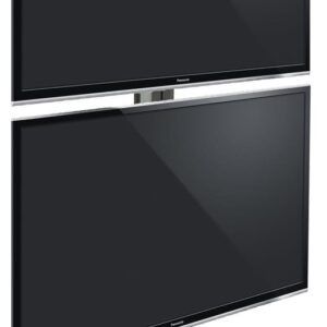 Displays2go LPGP36WB2 Dual TV Stand, Single Sided, for 30-60 Inch Flat Screen Monitors, Camera Tray