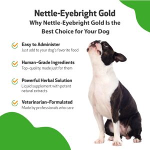 Pet Wellbeing Nettle-Eyebright Gold for Dogs - Vet-Formulated - Seasonal Allergies, Hay Fever, Allergic Rhinitis - Natural Herbal Supplement 2 oz (59 ml)