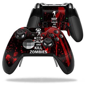 mightyskins skin compatible with microsoft xbox one elite controller - kill zombies | protective, durable, and unique vinyl wrap cover | easy to apply, remove, and change styles | made in the usa