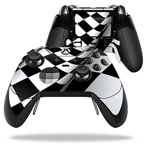 MightySkins Skin Compatible with Microsoft Xbox One Elite Wireless Controller case wrap Cover Sticker Skins Checkered Flag