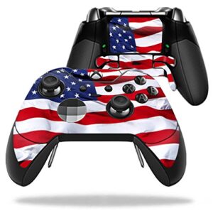 mightyskins skin compatible with microsoft xbox one elite controller - american flag | protective, durable, and unique vinyl wrap cover | easy to apply, remove, and change styles | made in the usa