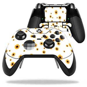 mightyskins skin compatible with microsoft xbox one elite wireless controller case wrap cover sticker skins sunflower shower