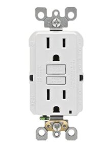 leviton gfnt1-3w self-test smartlockpro slim gfci non-tamper-resistant receptacle with led indicator, 15-amp, 3-pack, white