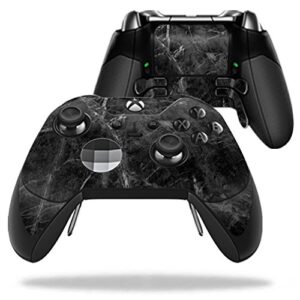 mightyskins skin compatible with microsoft xbox one elite controller - black marble | protective, durable, and unique vinyl wrap cover | easy to apply, remove, and change styles | made in the usa