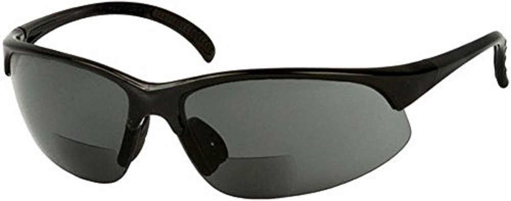 Pink Ribbon Shades Sport Wrap Bifocal Sunglasses - Outdoor Reading/Activity Sunglasses (Black, 2 x)