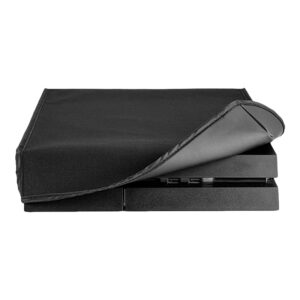 extremerate black horizontal dust cover for ps4 console, soft neat lining dust guard, anti scratch waterproof cover protector sleeve