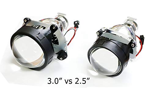 iJDMTOY 3.0-Inch H1 Bi-Xenon Projector Lens Compatible With Car Lighting Retrofit, Custom DIY Job