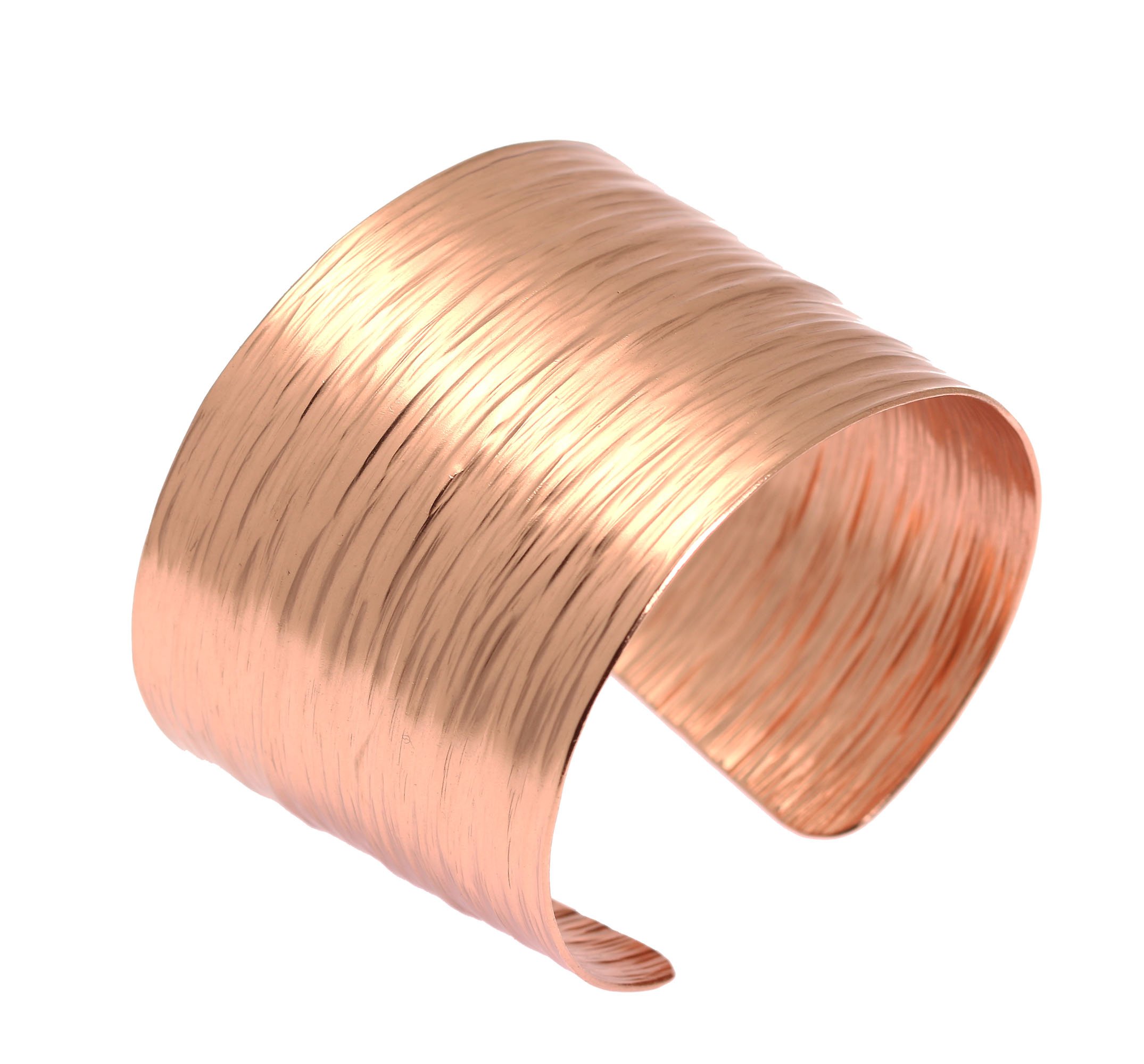 John S. Brana Copper Bark Cuff Bracelet Handmade Jewelry - 100% Uncoated Solid Copper (6.5 Inches)