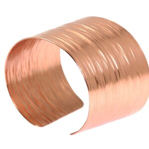 John S. Brana Copper Bark Cuff Bracelet Handmade Jewelry - 100% Uncoated Solid Copper (6.5 Inches)