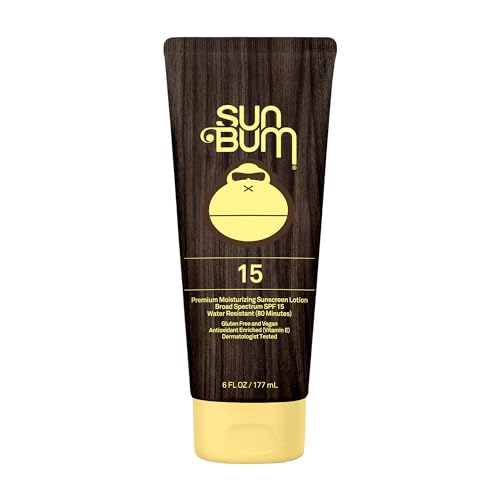 Sun Bum Original SPF 15 Sunscreen Lotion | Vegan and Hawaii 104 Reef Act Compliant (Octinoxate & Oxybenzone Free) Broad Spectrum Moisturizing UVA/UVB Sunscreen with Vitamin E | 6 oz