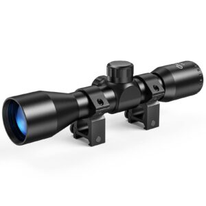 cvlife 4x32 compact rifle scope crosshair optics hunting gun scope with 20mm free mounts