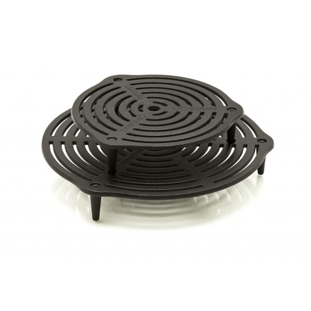 Petromax Cast Iron Stack Grate for Dutch Ovens, Prevent Bottom Burning and Evenly Distribute Heat, Can Also Place Directly in The Campfire or on The Table as a Trivet, 9"