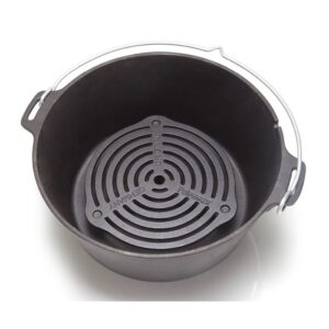 Petromax Cast Iron Stack Grate for Dutch Ovens, Prevent Bottom Burning and Evenly Distribute Heat, Can Also Place Directly in The Campfire or on The Table as a Trivet, 9"