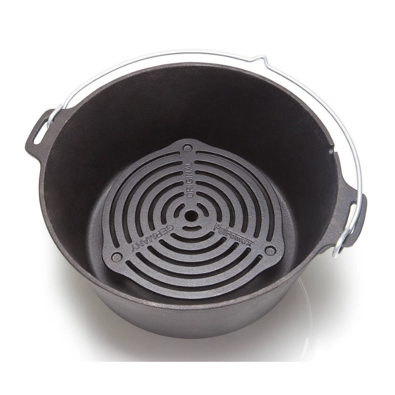 Petromax Cast Iron Stack Grate for Dutch Ovens, Prevent Bottom Burning and Evenly Distribute Heat, Can Also Place Directly in The Campfire or on The Table as a Trivet, 9"