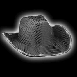 blinkee LED Flashing Cowboy Hat with Black Sequins