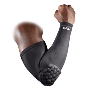 mcdavid hex shooter arm sleeve, pull-on padded protection, moisture wicking