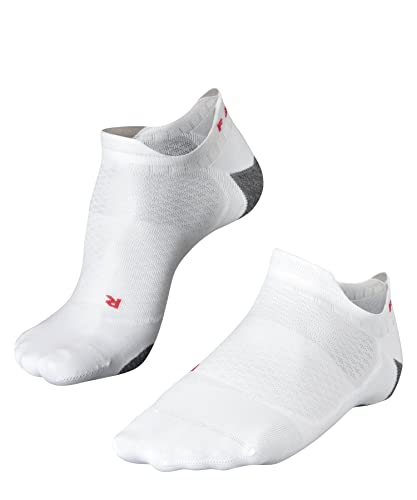 FALKE Women's RU5 Race Invisible Running Socks, No Show, Ultralight Cushion, Athletic, Breathable Quick Dry, Nylon, White (White-Mix 2020), 8-9, 1 Pair