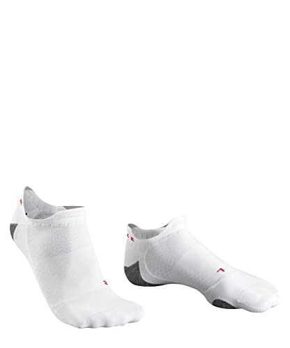 FALKE Women's RU5 Race Invisible Running Socks, No Show, Ultralight Cushion, Athletic, Breathable Quick Dry, Nylon, White (White-Mix 2020), 8-9, 1 Pair