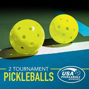 Franklin Sports Pickleball Paddle and Ball Set - Wooden Pickleball Rackets + Pickleballs - 2 Players - USA Pickleball (USAPA) Approved