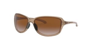 oakley women's oo9301 cohort rectangular sunglasses, sepia/dark brown gradient, 62 mm