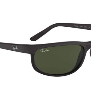 Ray-Ban RB2027 Predator 2 Sunglasses Matte Black w/Crystal Green (W1847) 2027 W1847 62mm Authentic, 62 mm