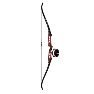 Cajun Bowfishing Fish Stick Bowfishing Bow Package with Drum Reel, Roller Rest, and Piranha Point Arrow, Right Hand, Red