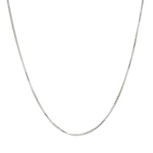 925 Sterling Silver 1.5 MM Box Chain Italian Necklace Sturdy Lightweight - Lobster Claw Clasp 22 Inch