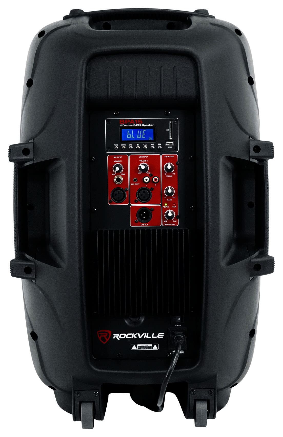 Rockville (2) BPA15 15" Professional Powered 800 Watt DJ PA Speakers w Bluetooth