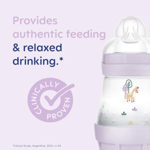 MAM Feed and Soothe Set, Anti-Colic Newborn Bottle Set Complete with Baby Soothers, Suitable from 0+ Months, Ideal Baby Gift Set For New Parents, Grey(Designs May Vary)