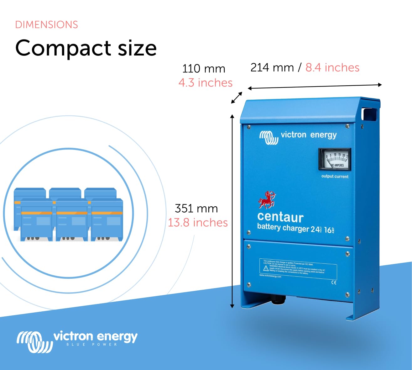 Victron Energy Centaur 24-Volt 16 amp 3 Bank Battery Charger