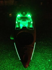 canoe kayak accessories lighting kayak green fishing led light kit - complete kit with power source and switch 9