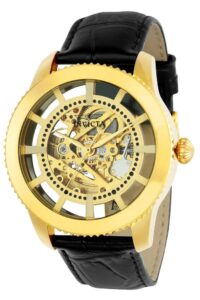 invicta men's 22571 vintage analog display automatic self wind black watch