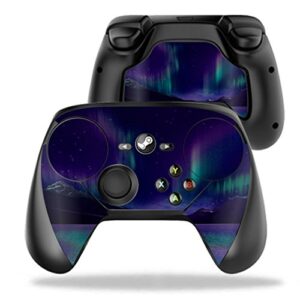 mightyskins skin compatible with valve steam controller case wrap cover sticker skins aurora borealis