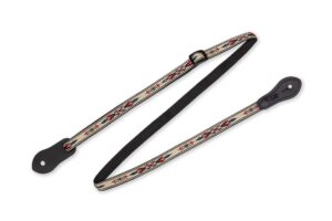 levy's leathers 1/2" jacquard weave mandolin/ukulele strap with dual leather strap pin ends. adjustable to 50" (mj19uke-003)