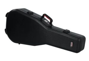 gator cases molded flight case for acoustic dreadnought guitars with tsa approved locking latch; (gtsa-gtrdread)