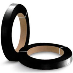 polypro strap - poly hand grade (black) - 16 x 3 core - 1/2" x 3600'.031 thickness, 600 lbs tensile (2 coils) - cwc-178062