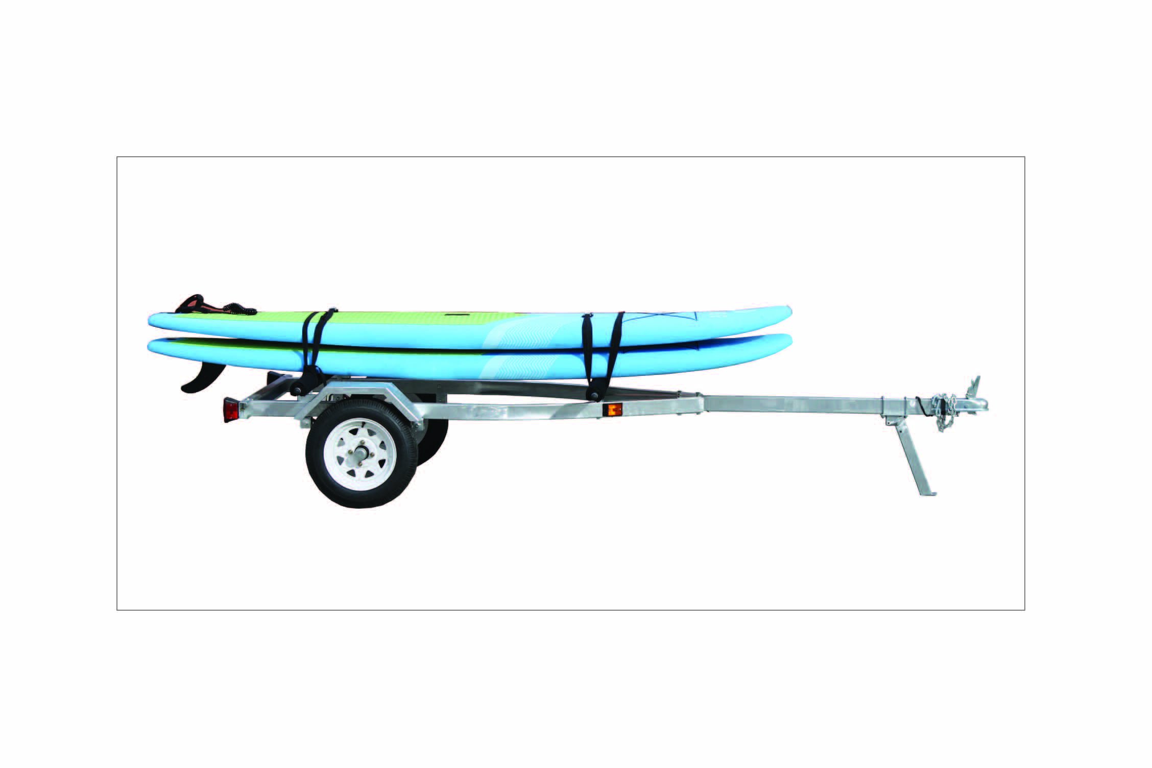 Ruff-Sport Trailer - Galvanized Finish for Kayak, Bicycle, and SUP