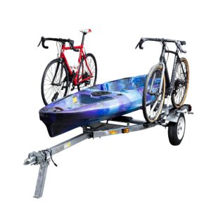 Ruff-Sport Trailer - Galvanized Finish for Kayak, Bicycle, and SUP