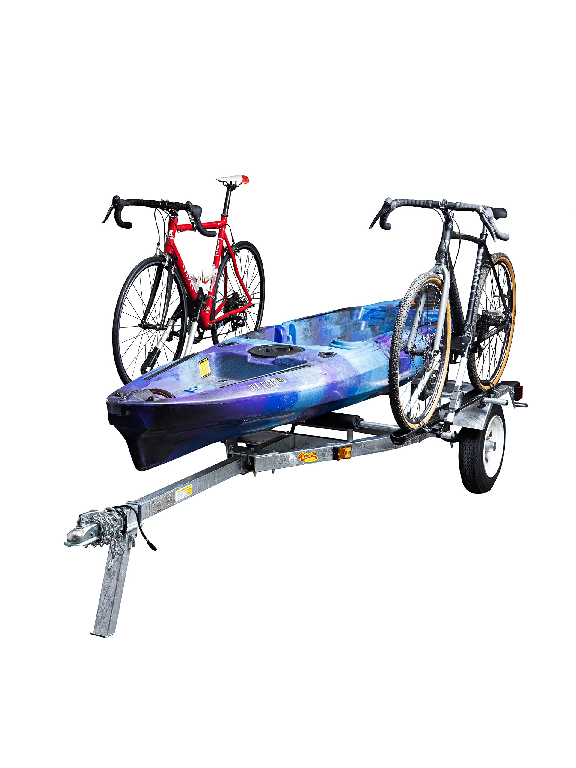 Ruff-Sport Trailer - Galvanized Finish for Kayak, Bicycle, and SUP