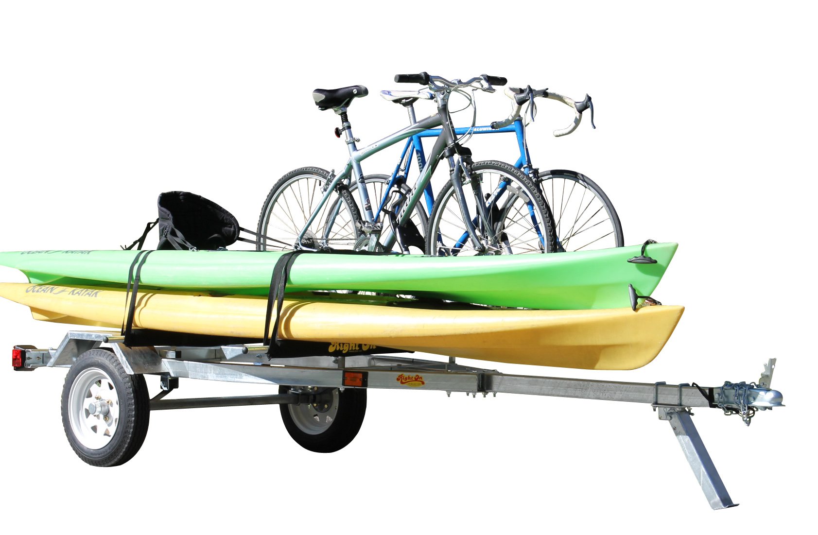 Ruff-Sport Trailer - Galvanized Finish for Kayak, Bicycle, and SUP