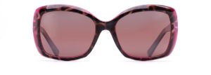 maui jim women's orchid polarized fashion sunglasses, tortoise w/ raspberry/maui rose®, medium