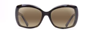 maui jim women's orchid polarized fashion sunglasses, tortoise w/peacock/hcl® bronze, medium