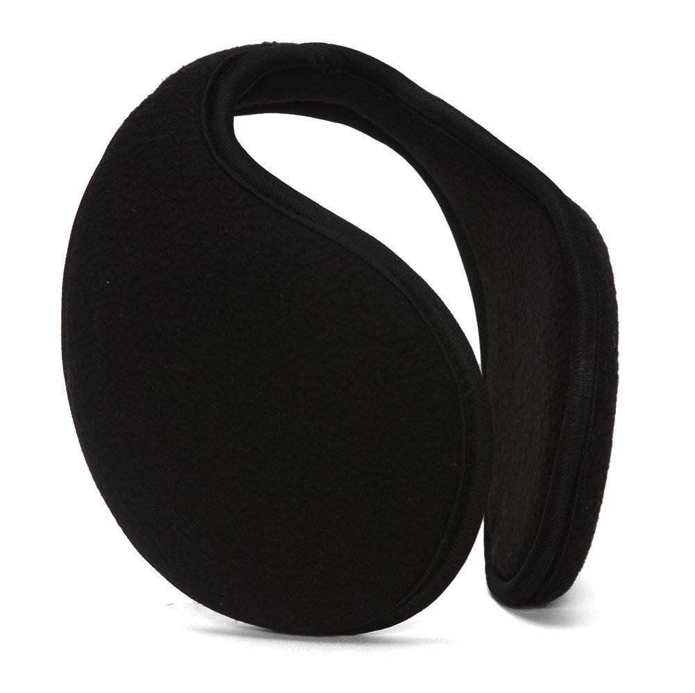 TOP HEADWEAR Wrap Around Fleece Winter Earmuff Ear Warmer Cover, Black