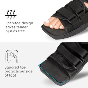 BraceAbility Post-op Shoe for Broken Foot or Toes | Medical/Surgical Walking Boot Cast, Stress Fracture Brace & Orthopedic Sandal with Hard Sole (MEDIUM - FEMALE)